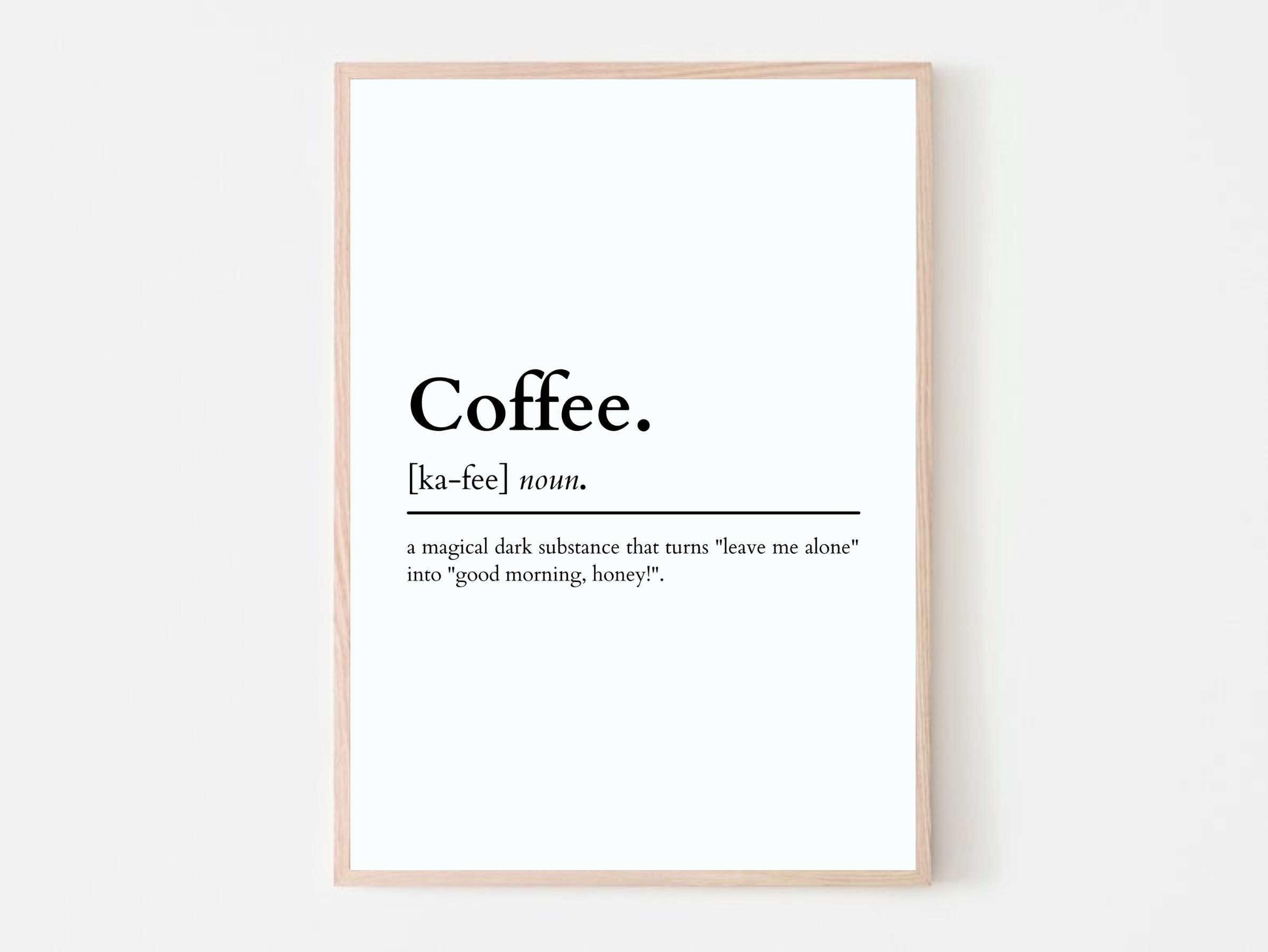 Coffee Definition Print Printable Coffee Definition Gift - Etsy