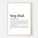Step Dad Definition Print | Gift for Stepfather (digital Download) - Etsy