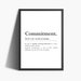 Commitment Definition Print Motivational Print Dictionary Style ...