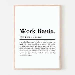 Work Bestie Definition Print, Farewell Gift (digital Download) - Etsy