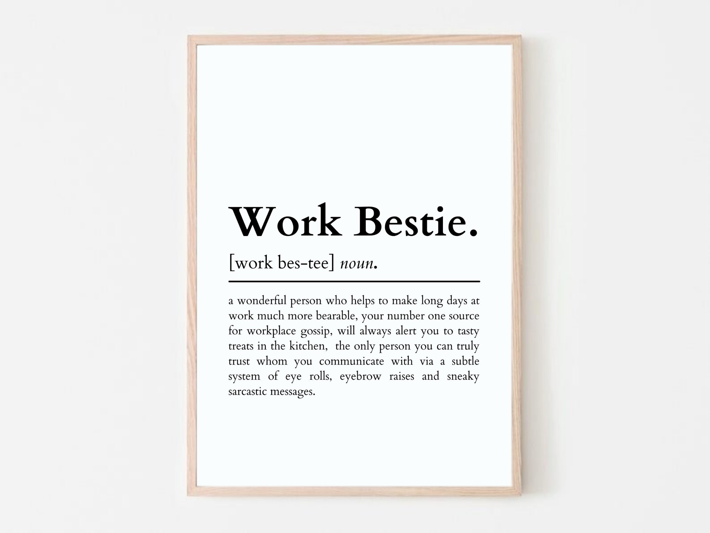 Work Bestie Definition Print, Farewell Gift (digital Download) - Etsy