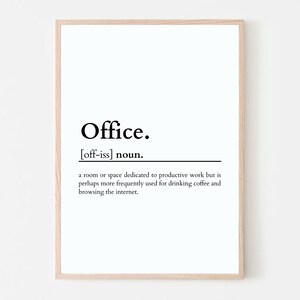 Office Definition | Office Wall Decor | Printable Wall Art | Home ...
