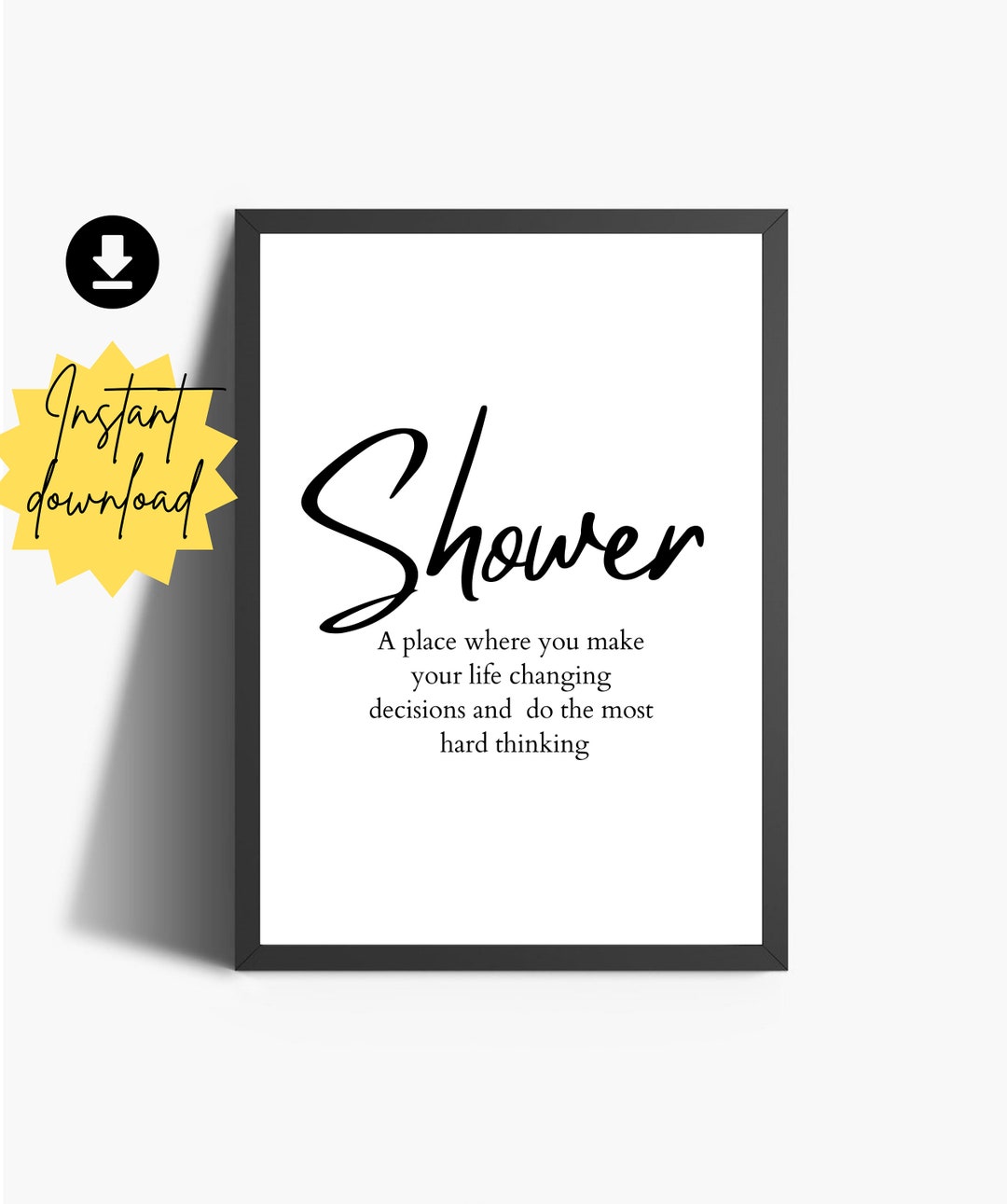 Bathroom Prints | Shower Definition | Definition Print | Bathroom Wall ...