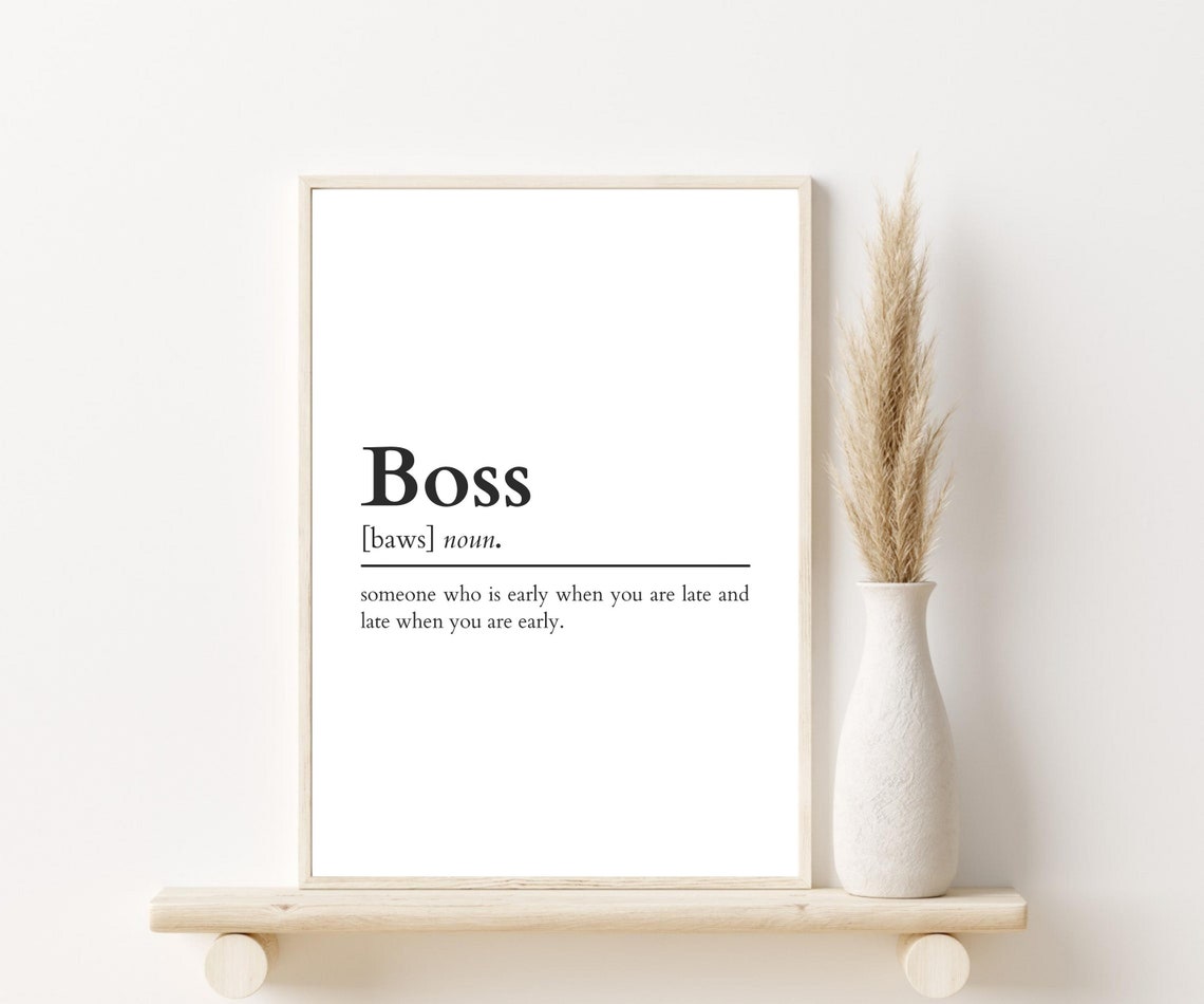 Boss Definition Print: Office Wall Art (digital Download) - Etsy