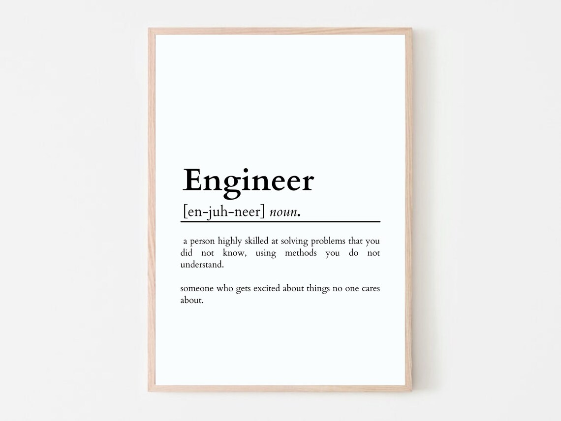 Engineer Definition Print Dictionary Style Definition Print Home Office ...