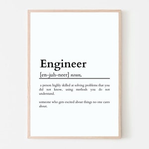 Engineer Definition Print | Dictionary Style Definition Print | Home ...