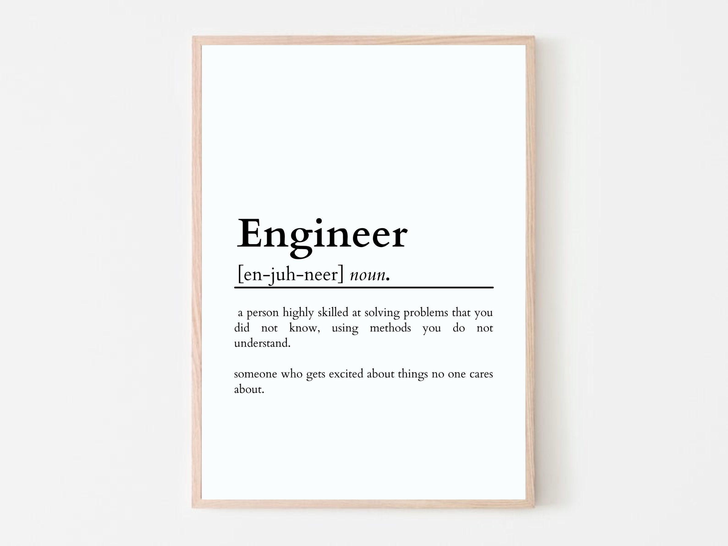 Engineer Definition Print Dictionary Style Definition Print Home Office ...