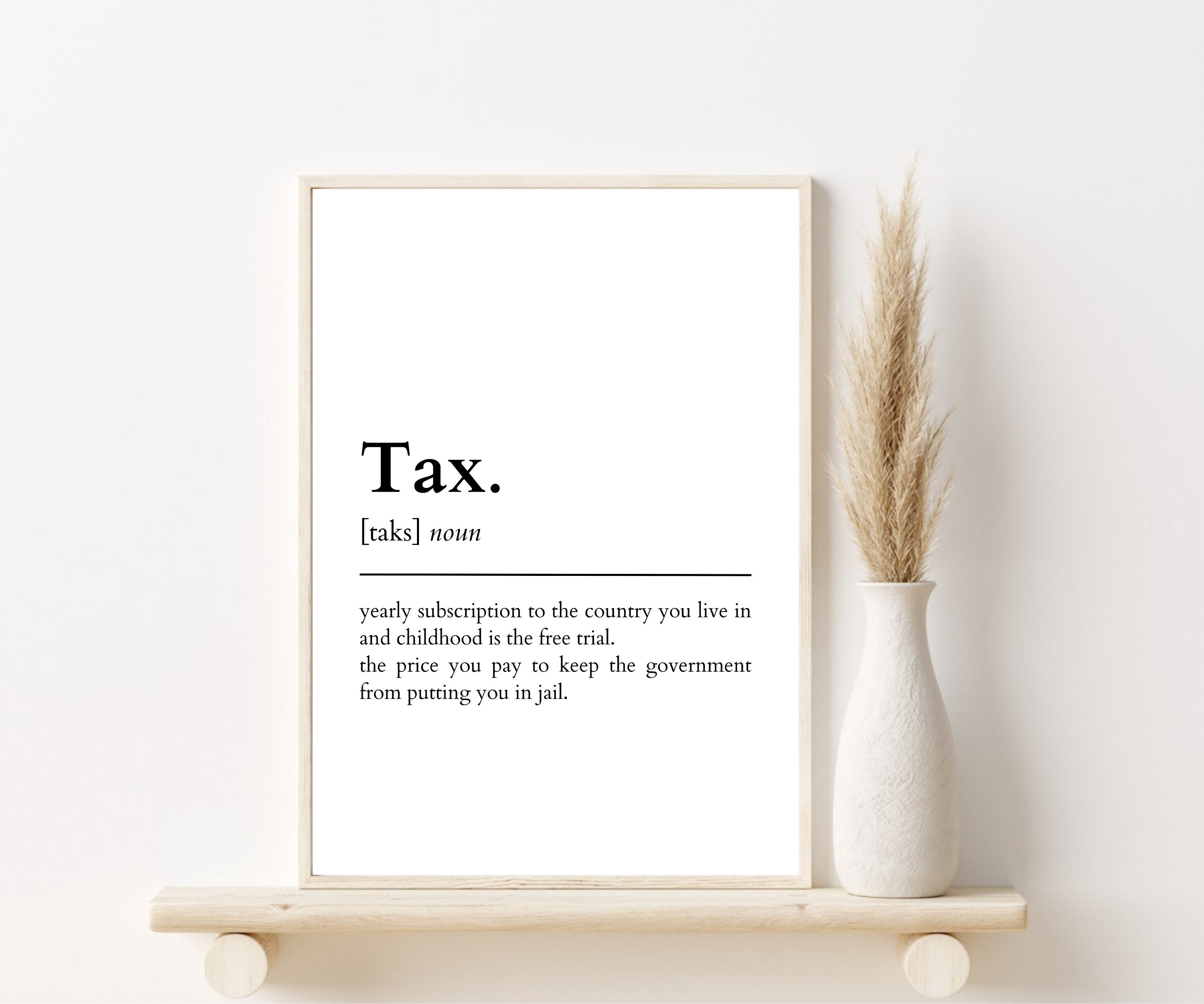 Tax Definition Print: Accountant Office Decor (digital Download) - Etsy
