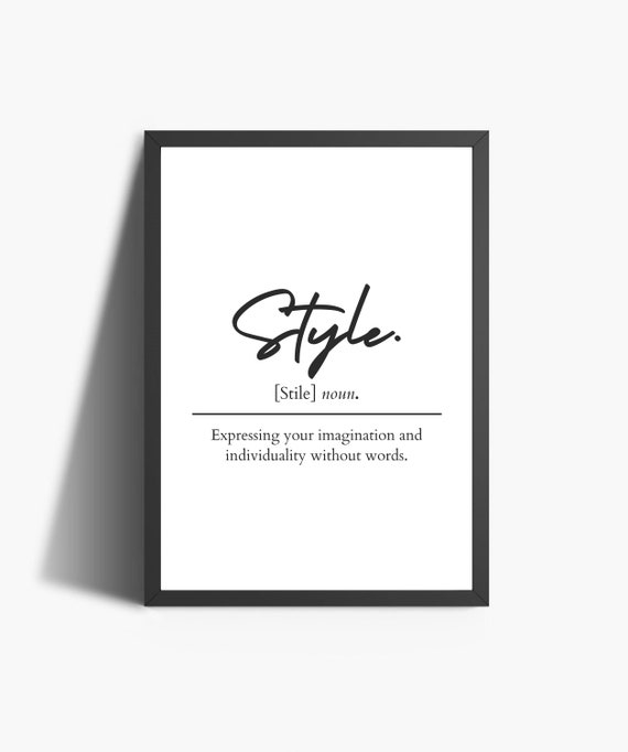 Style Definition Print Fashion Wall Art Salon Print | Etsy