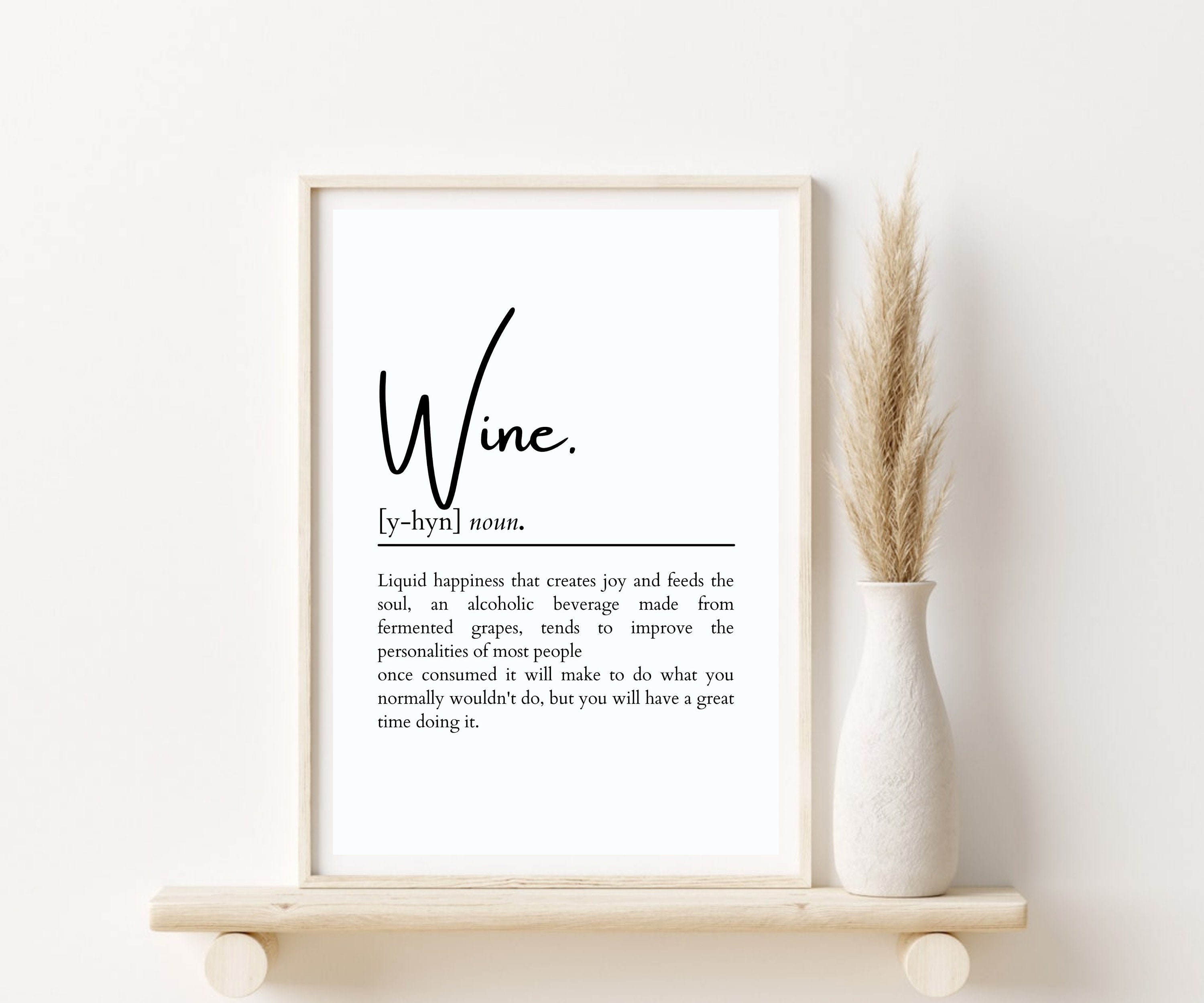 Wine Definition Prints Wine Prints Kitchen Prints Definition Prints ...