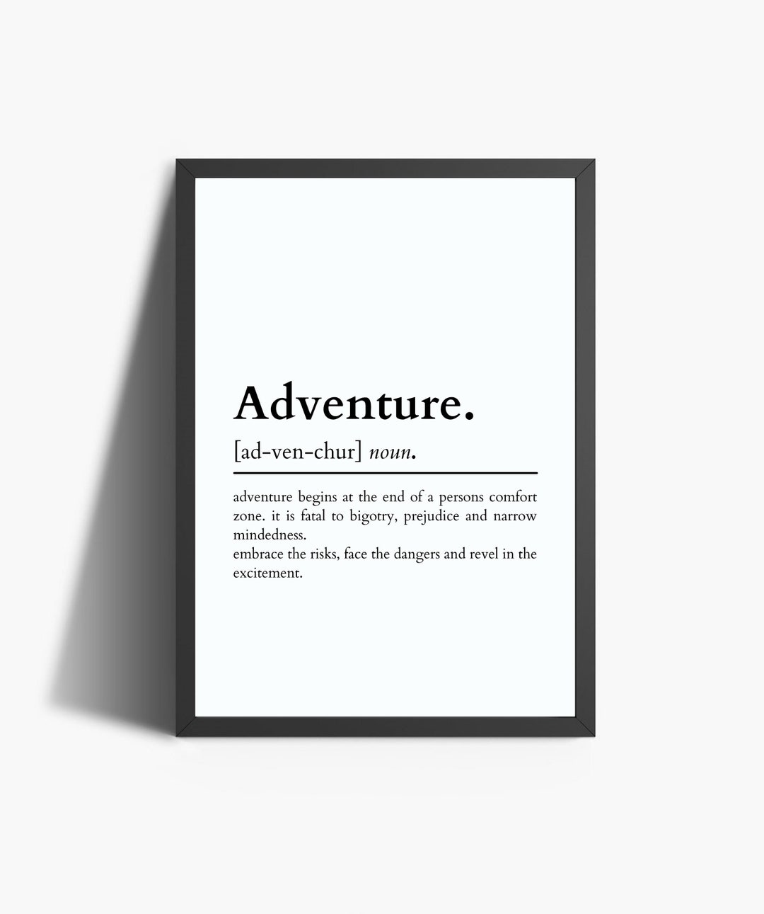 Adventure Definition Print Inspirational Quotes Prints - Etsy