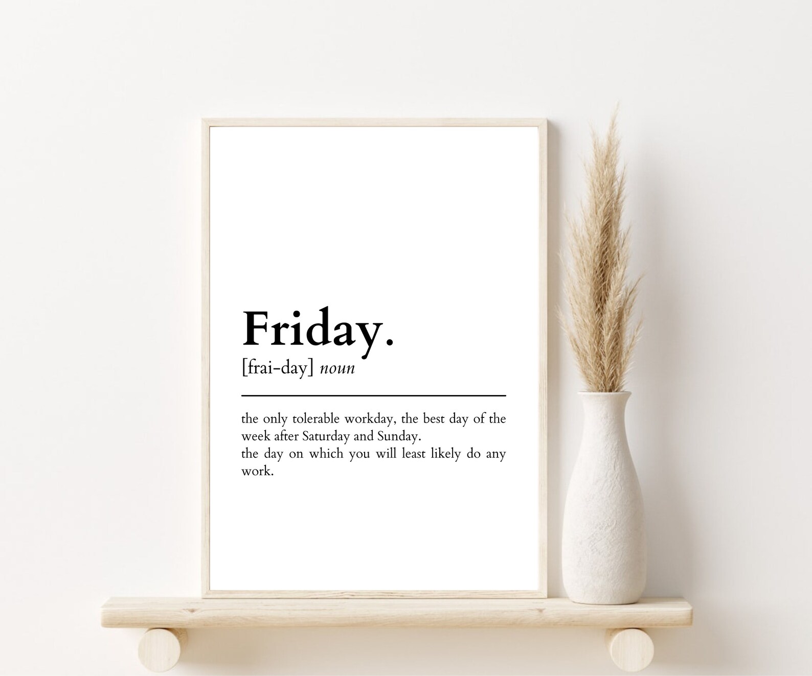Friday Definition Print: Funny Office Wall Art (digital Download) - Etsy