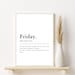 Friday Definition Print: Funny Office Wall Art (digital Download) - Etsy