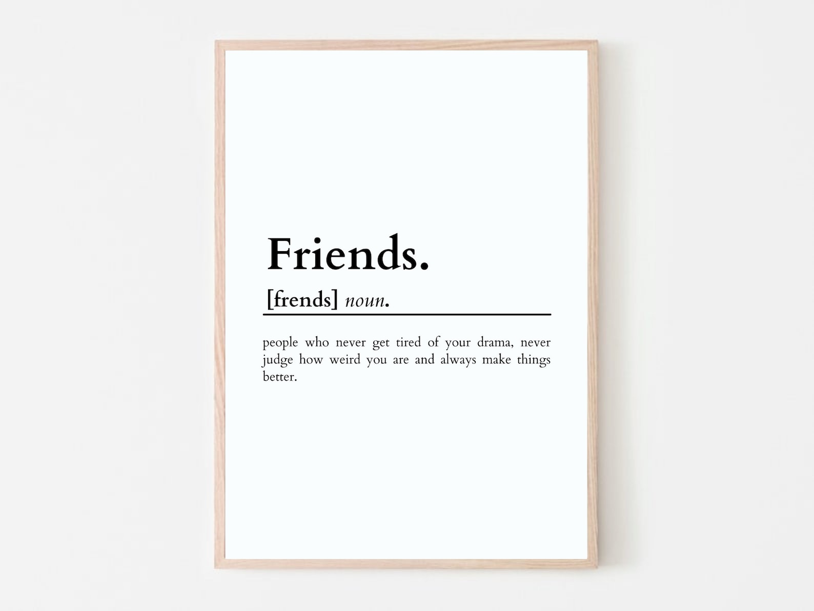 Friends Definition Prints Dictionary Style Definition Print Friends ...