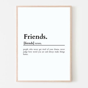 Friends Definition Prints | Dictionary Style Definition Print | Friends ...