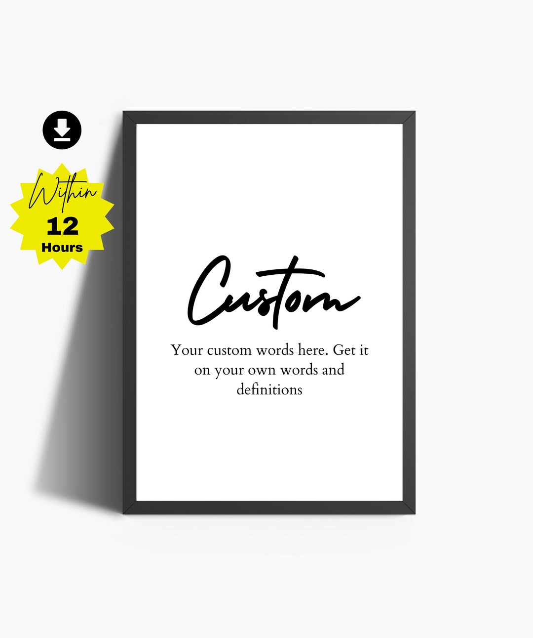 Custom Definition Print | Personalized Print | Custom Wall Art | Custom ...
