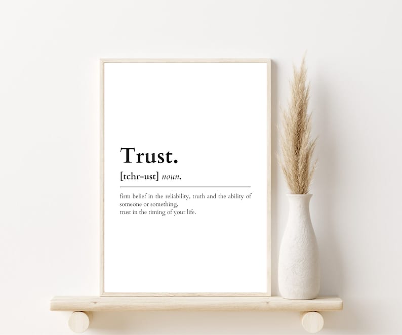 Trust Definition Dictionary Style Definition Home Decor - Etsy