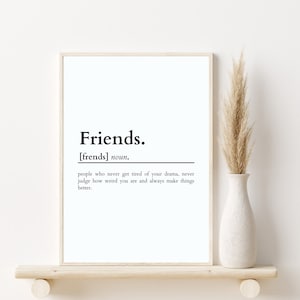 Friends Definition Prints | Dictionary Style Definition Print | Friends ...