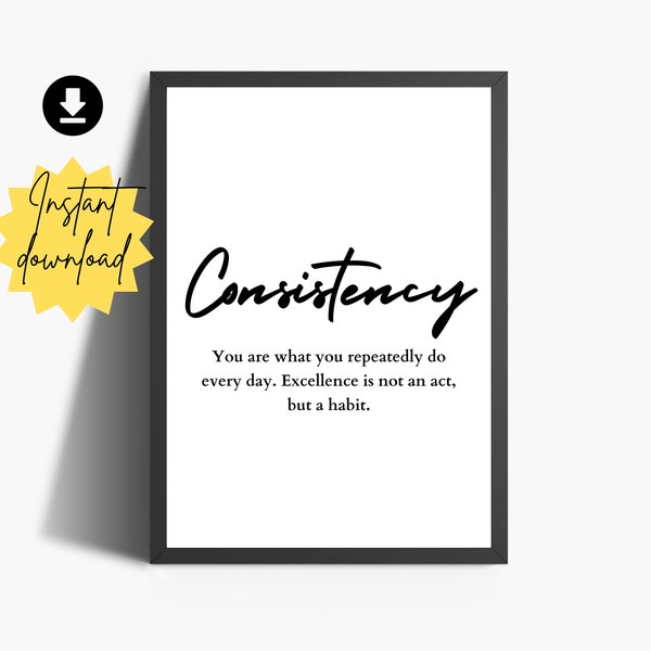 Consistency Poster - Etsy