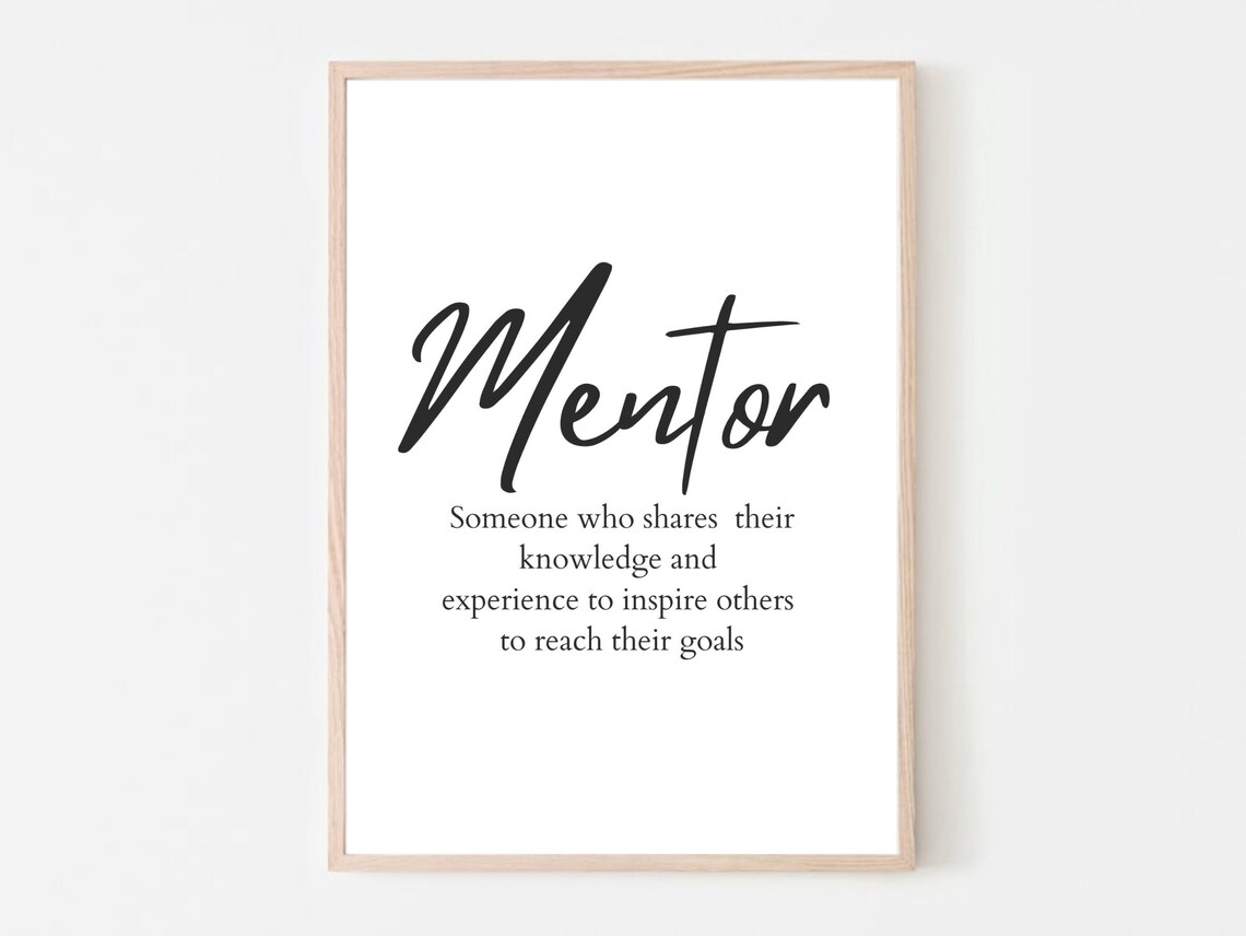 Mentor Definition Print | Teacher, Professor Gift (digital Download) - Etsy