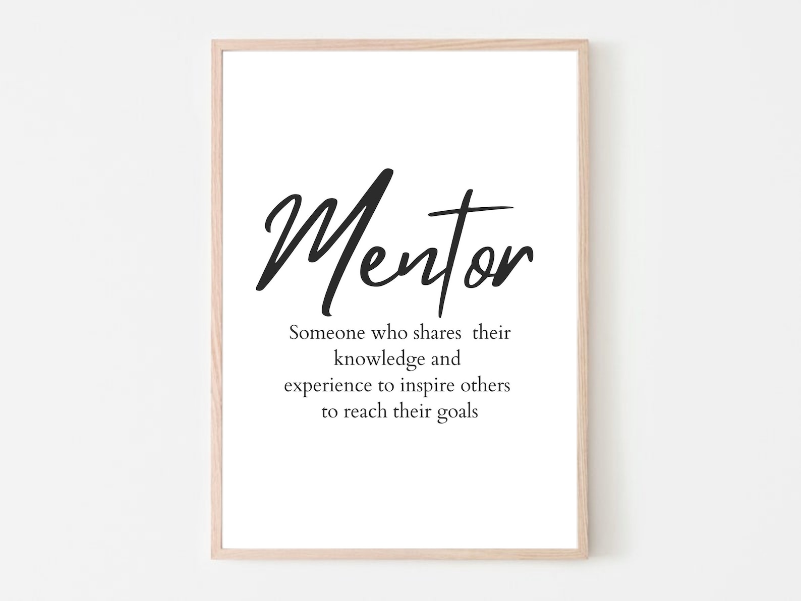 Mentor Definition Print | Gift for Mentor | Teacher Appreciation Gifts ...