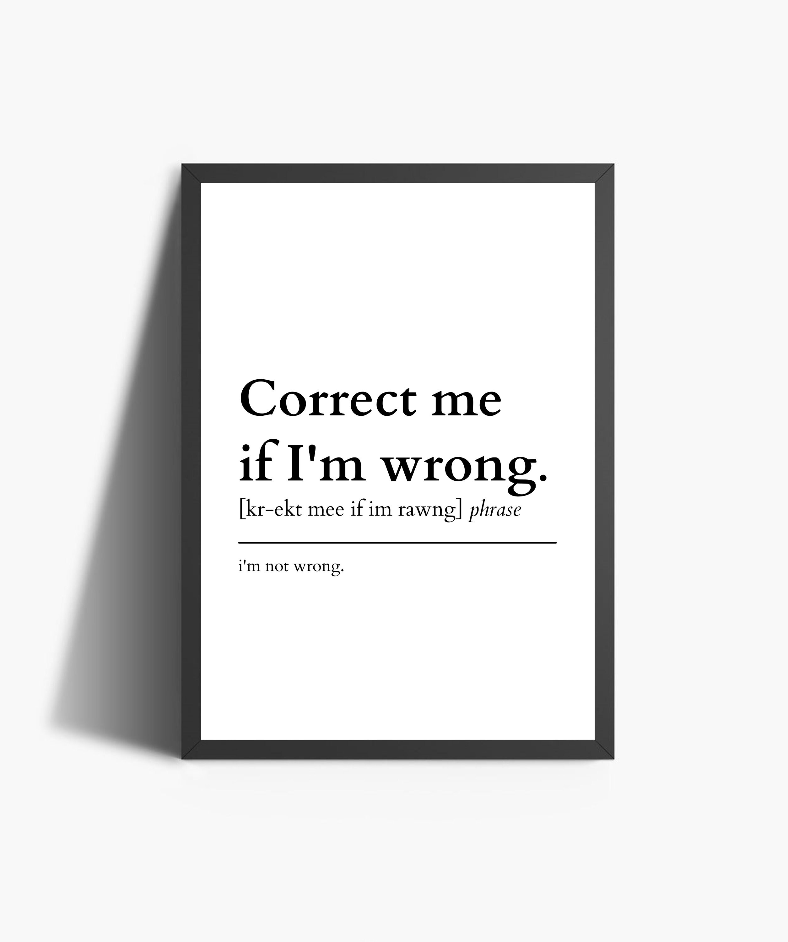 Funny Home Office Poster Email Definition Correct Me If Im Wrong Funny ...