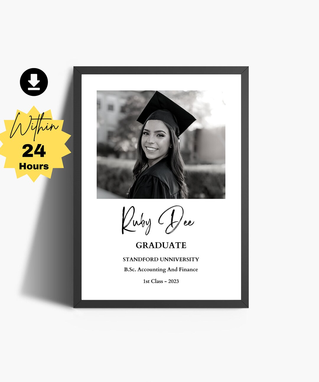 Graduation Photo Gift | Graduation Memorial Print | Personalized ...