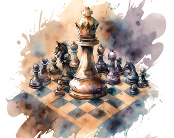 Splash Chess Art - Etsy