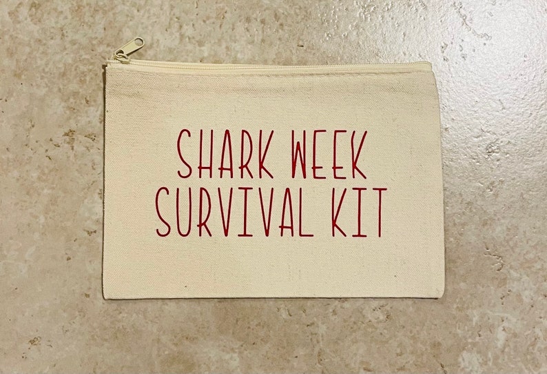 Shark Week Survival Kit Funny Period Bags - Etsy