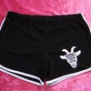 Goth Stripped Black & White Shorts,goth Lightweight Beach Shorts,gothic ...