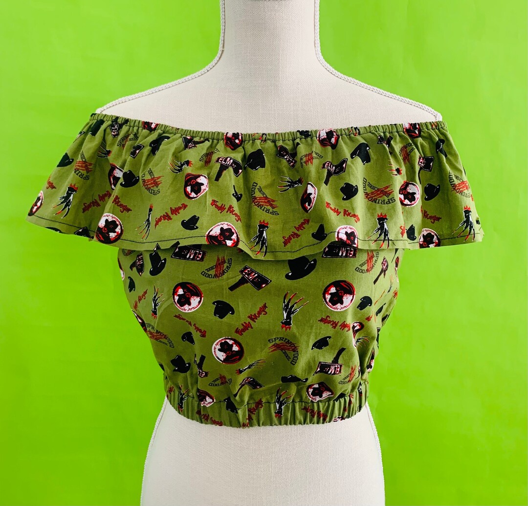 Nightmare on Elm Street Horror Movie/ Goth/ Punk/ off Shoulders Ruffled ...