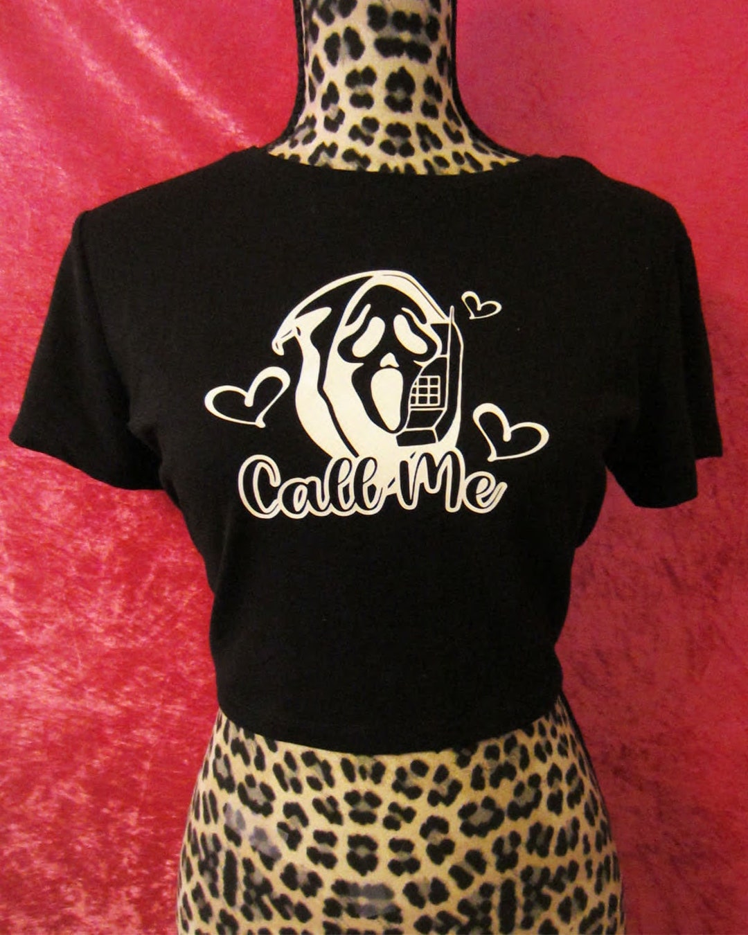 Horror/ Pinup Scream/ Movie Call Me Graphic Crop Top . Choose - Etsy