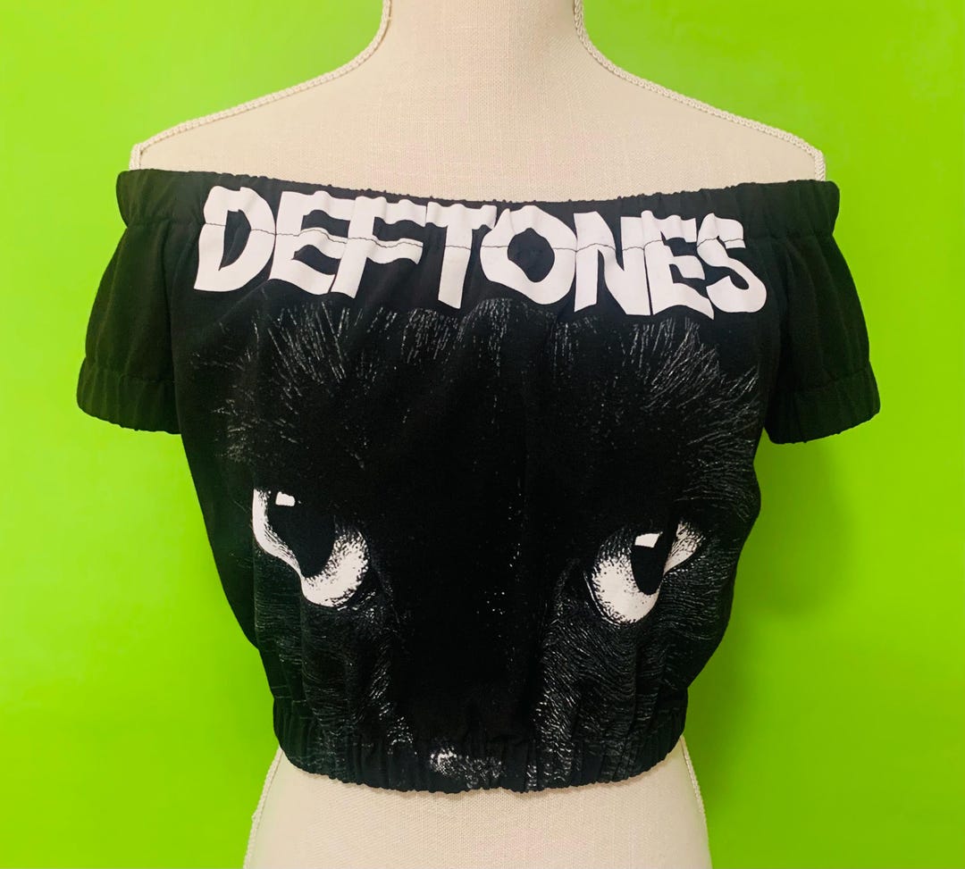 The Deftones off Shoulders Elasticized Crop Top. Choose Your Size. - Etsy