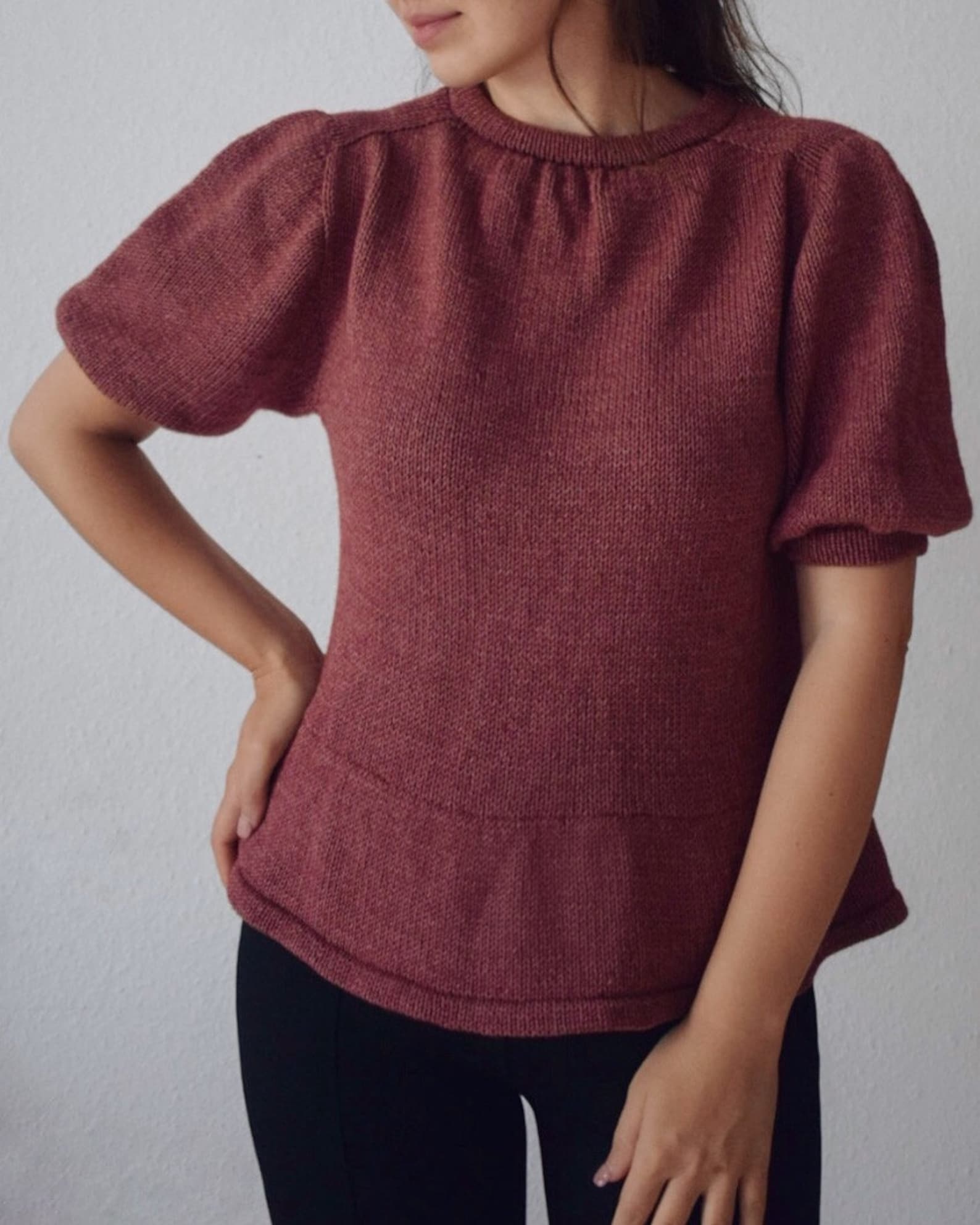 Verona Blouse Knitting Design Pattern Pdf Download Tutorial | Etsy