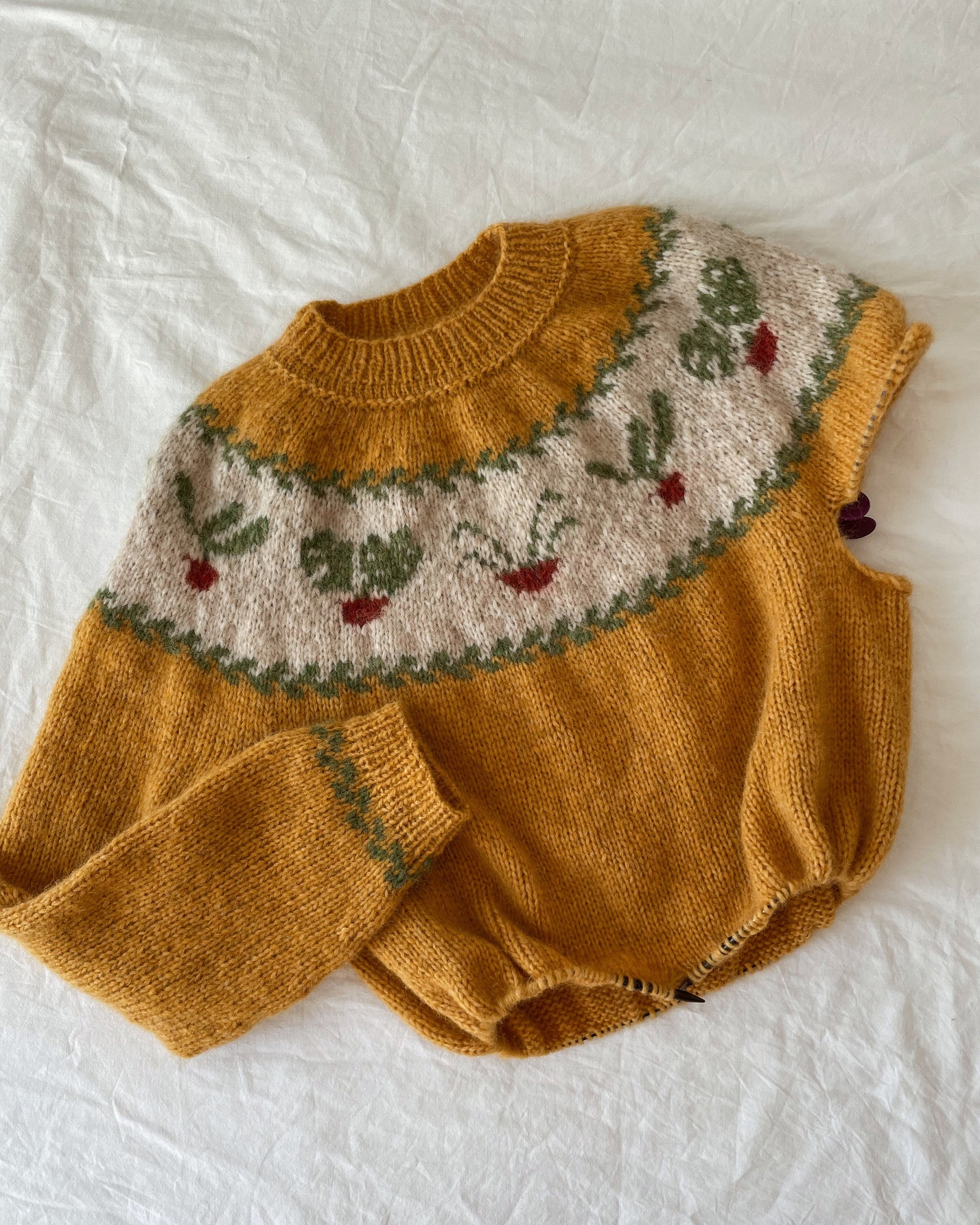 Plantlover Stranded Knit Sweater Pattern: Colorwork Jumper (PDF ...