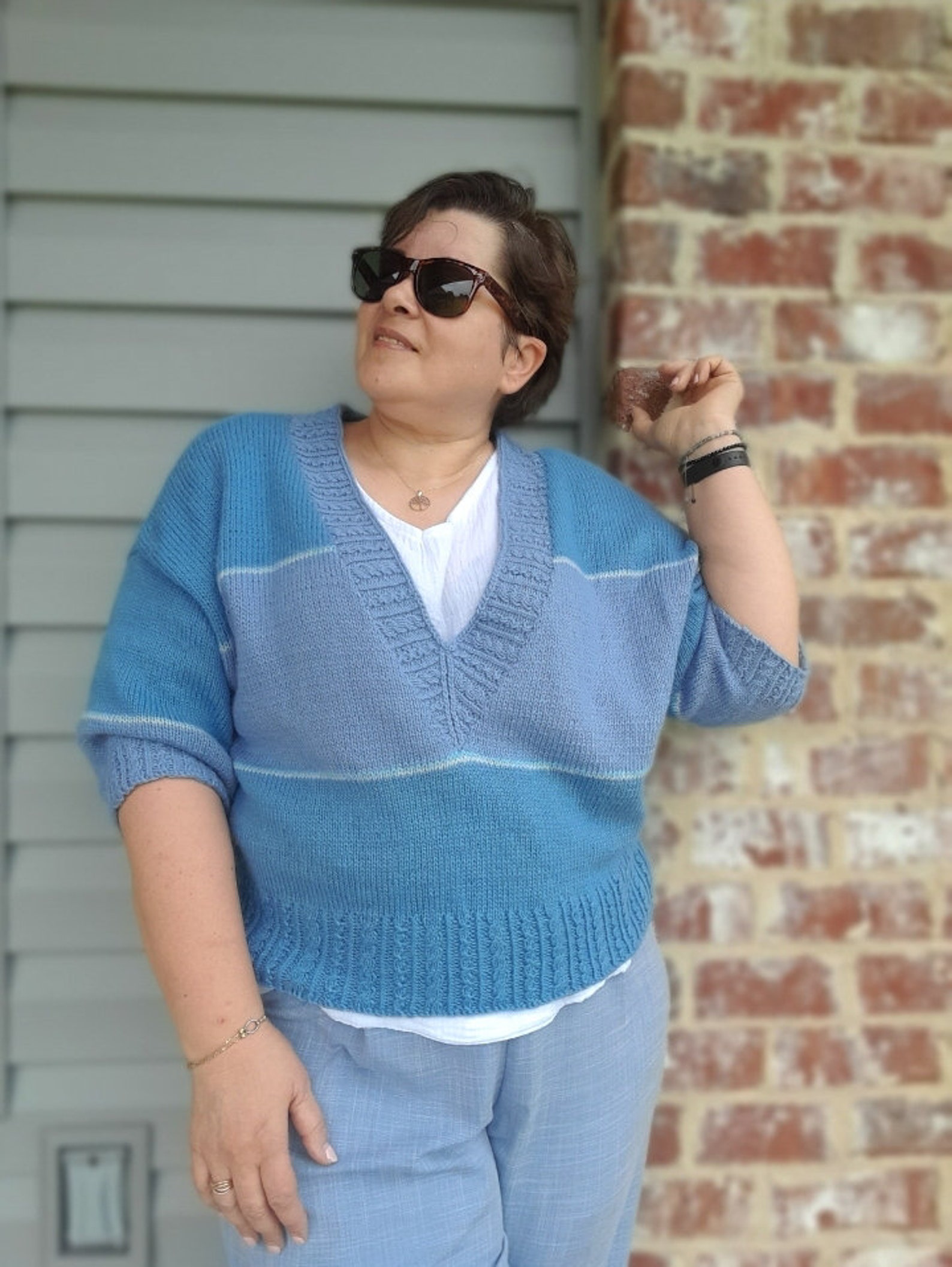 Mayflower Blouse Knitting Pattern: Romantic Knitwear Design (PDF) - Etsy