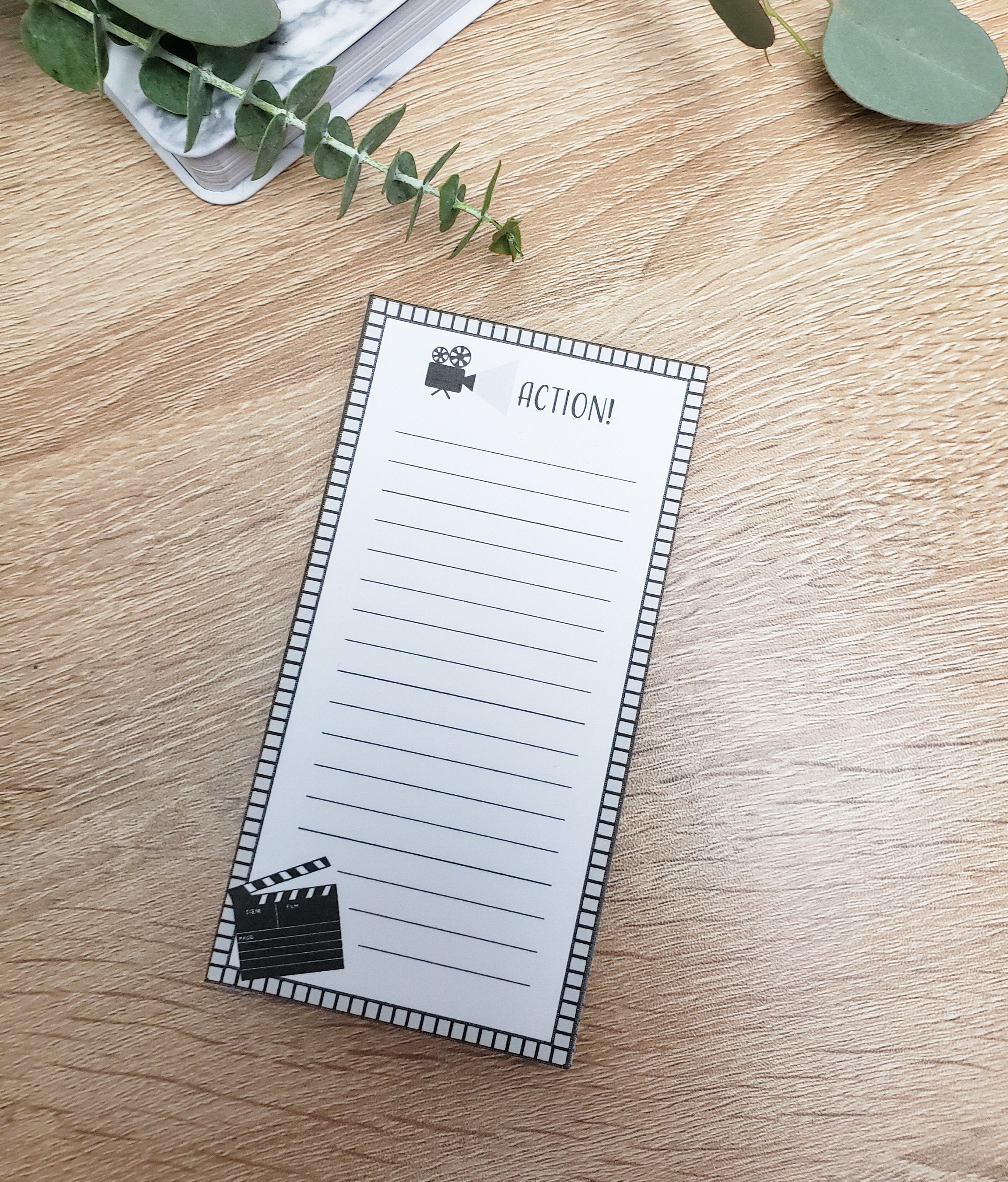 Printable Notepad, Lined Notepad, Unlined Notepad for Movie Lover ...