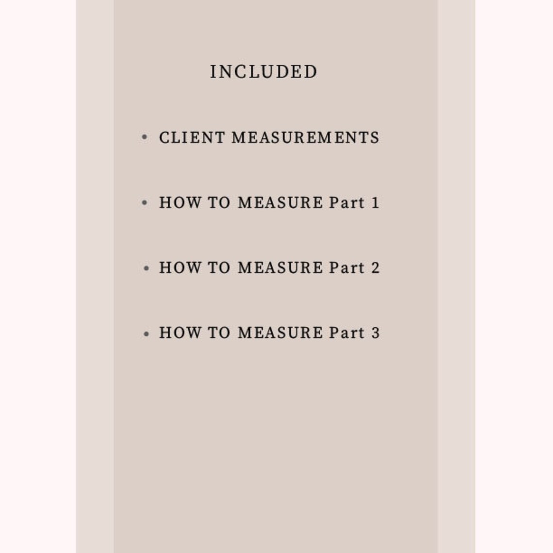 Measurement Bundle. Client Measurements. How to Measure. Editable ...