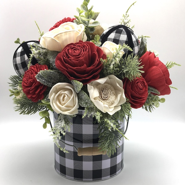 Buffalo Check Flower Arrangement - Etsy