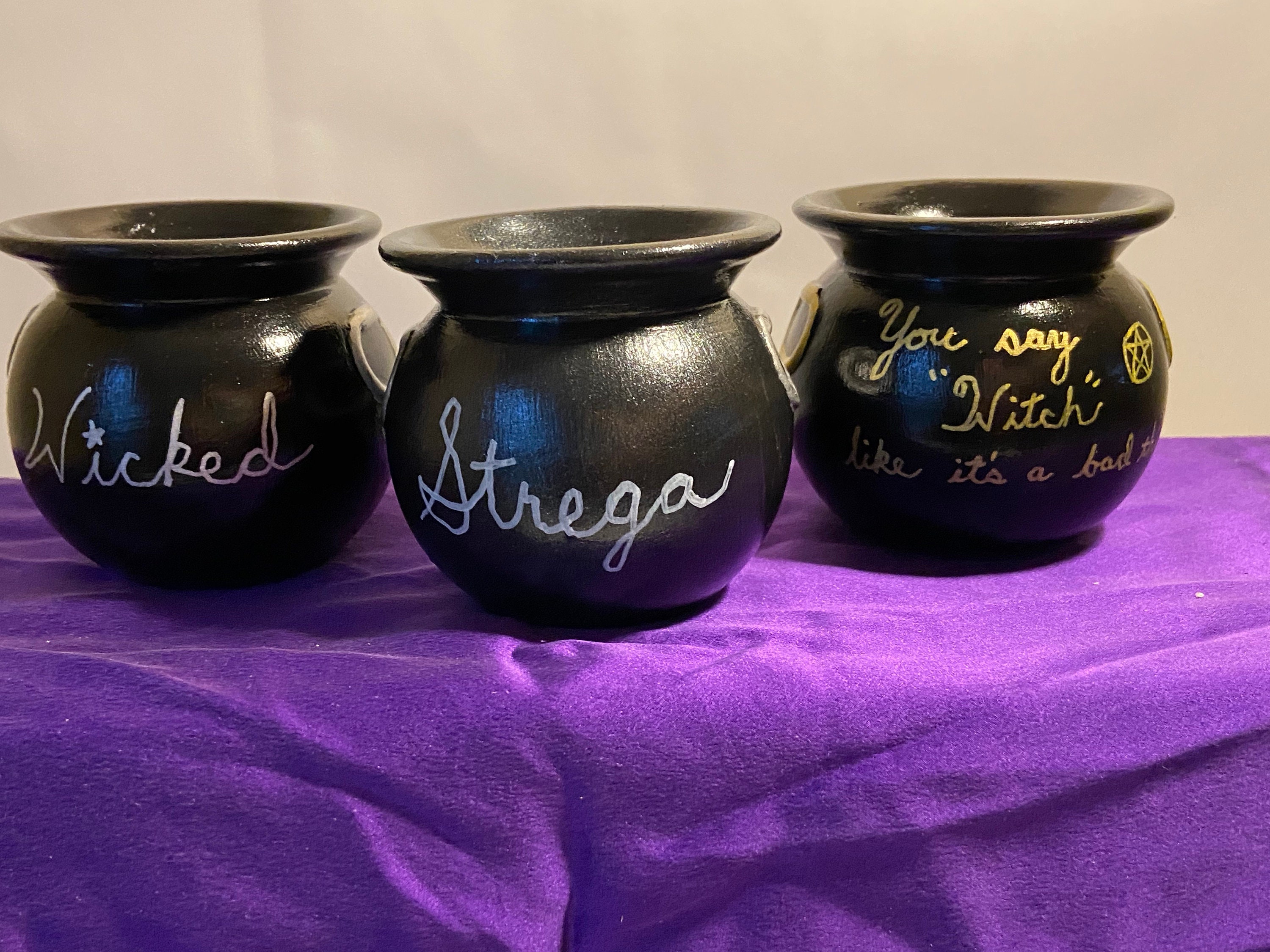 Hand Painted Decorative Cauldron | Etsy