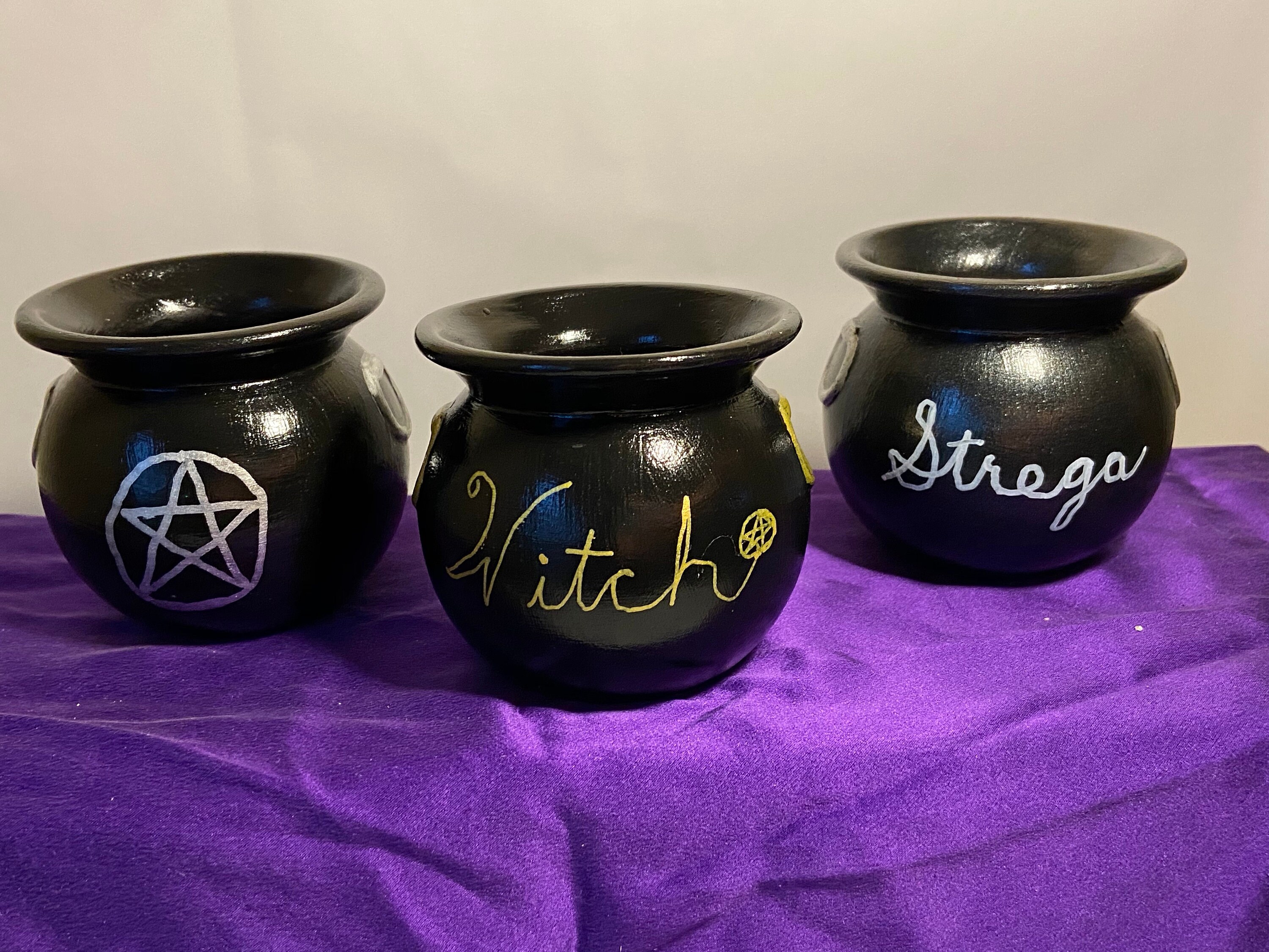 Hand Painted Decorative Cauldron | Etsy