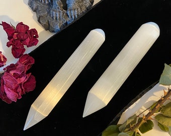 9 In. SELENITE Wand LARGE Magic Fairy Wands Crystal - Etsy