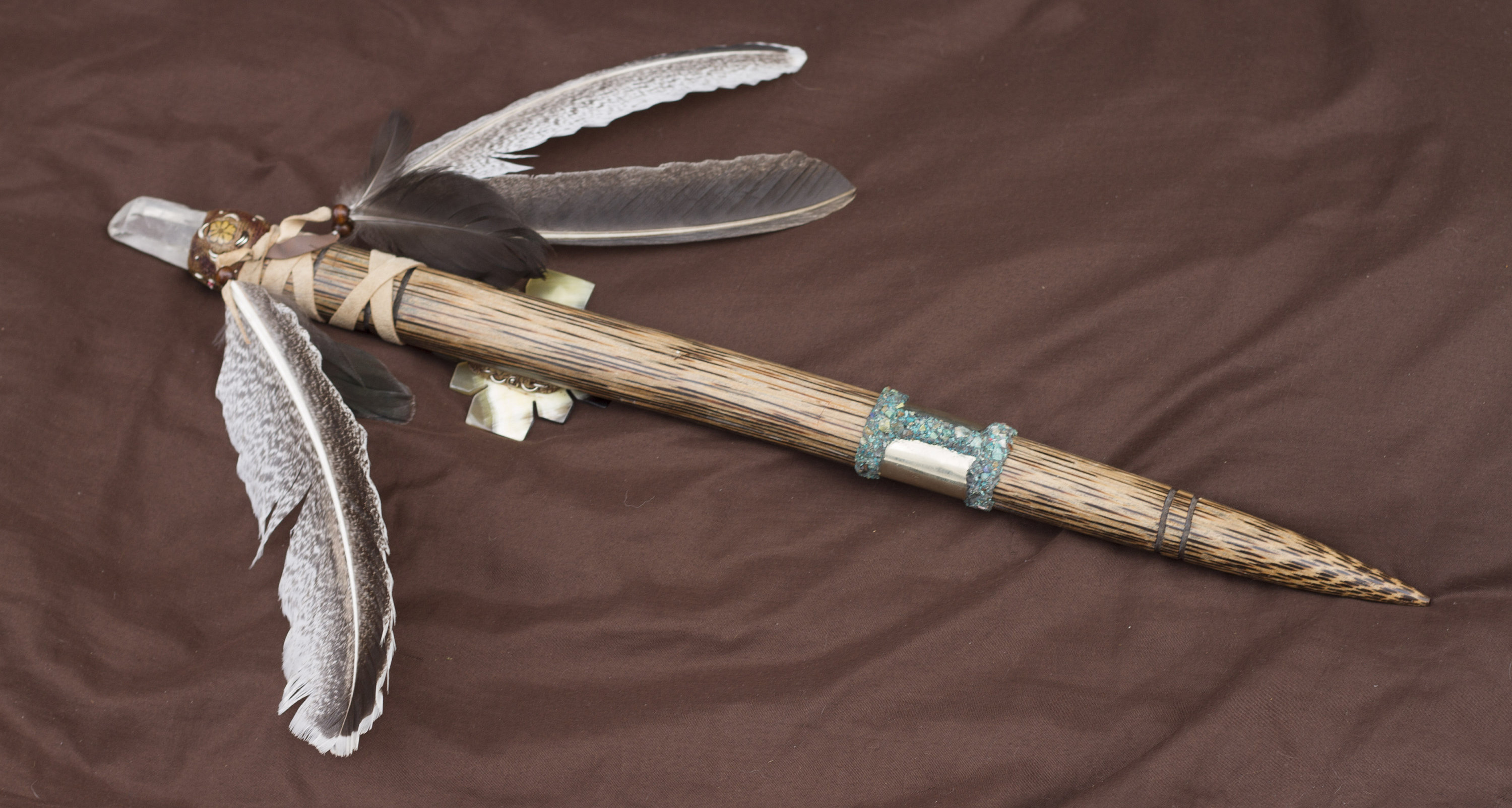 Shaman's Talking Stick Made of Chonta Wood with Quartz | Etsy