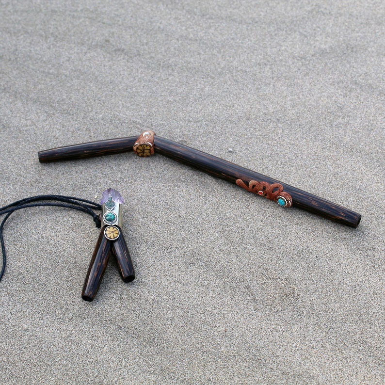 Kuripe Tepi Set Necklace Kuripe Made of Chonta Wood - Etsy