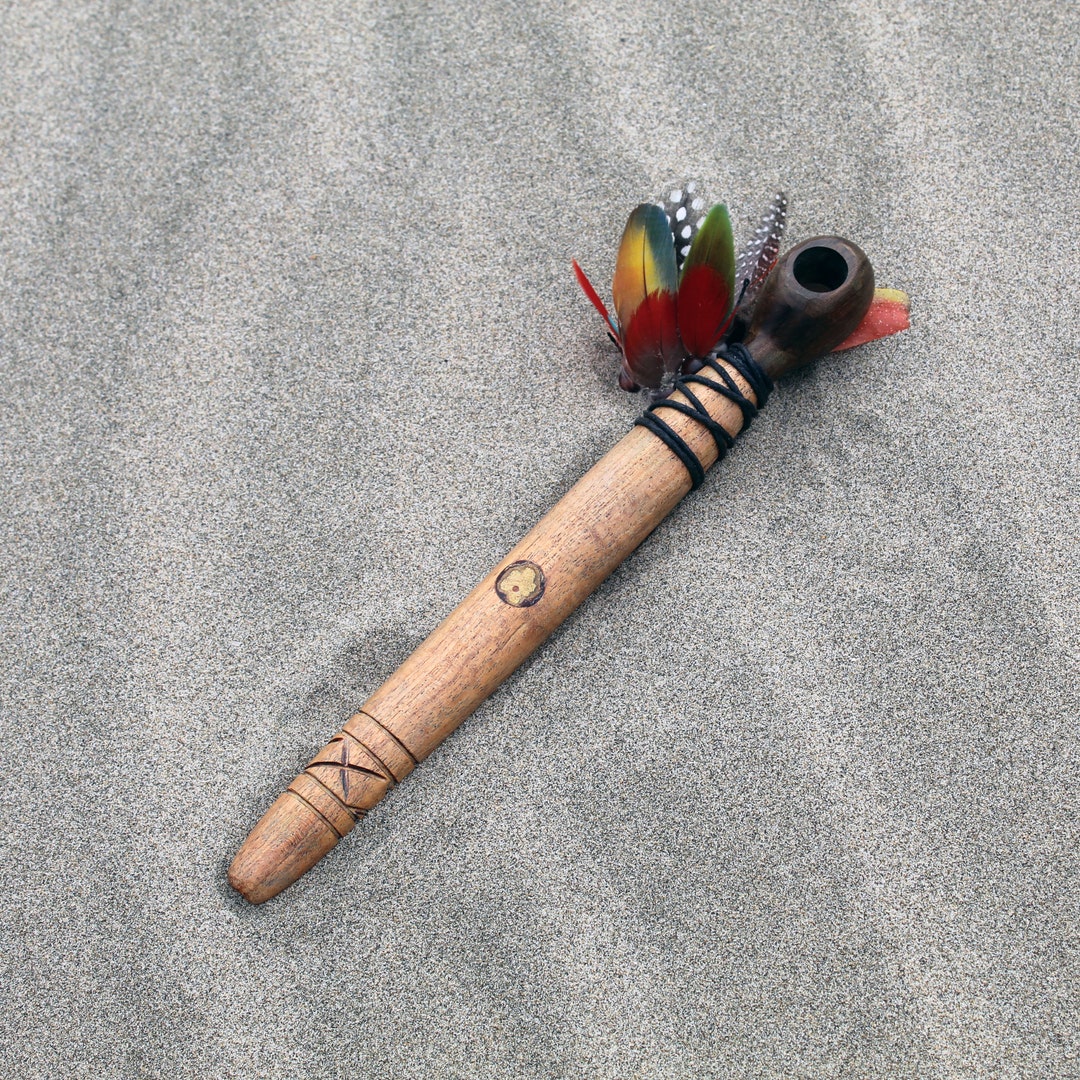 Native American Ceremonial Pipe Peace Pipe Made of Aya Vine and Madera ...