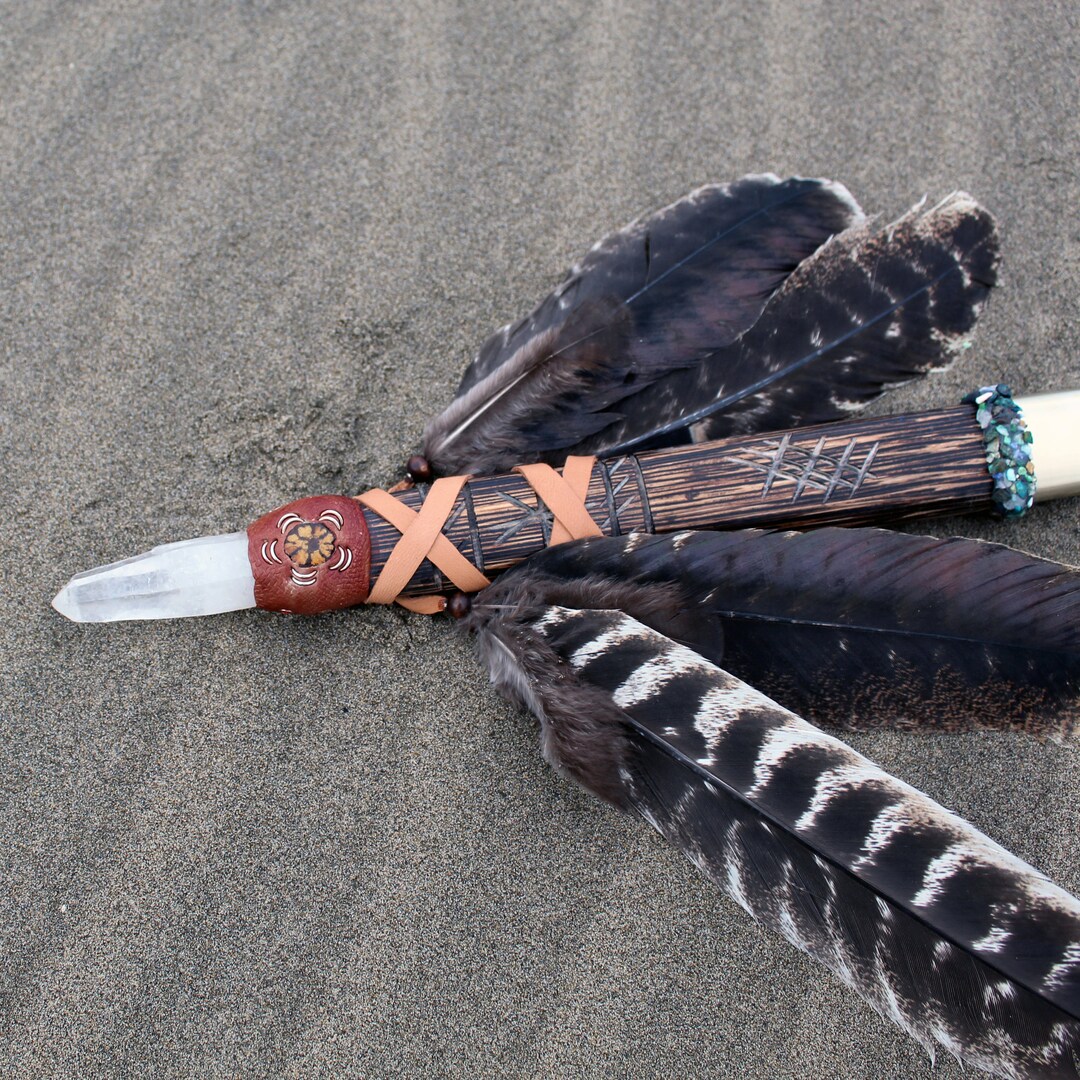 Shaman's Talking Stick Made of Chonta Wood Decorated - Etsy