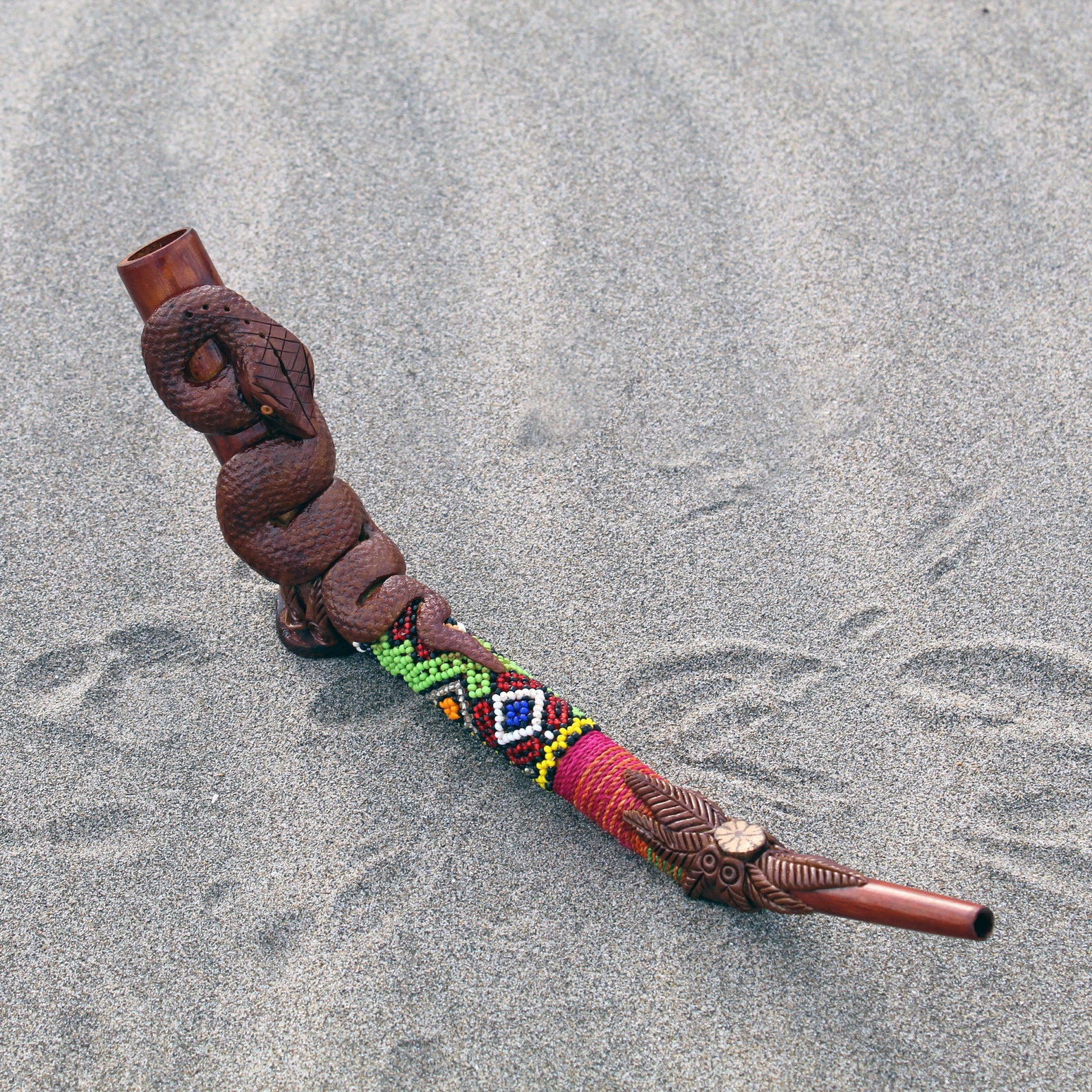 Snake Serpent Figure Tepi Made of Palo Sangre Decorated - Etsy