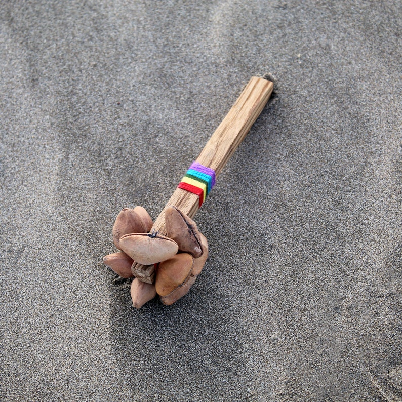 Seed Rattle Maraca 10 Seeds Handle Part Made From Aya - Etsy