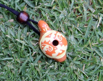 Sea Shell Shaped Clay Whistle Necklace for Shamanic Ceremony and ...