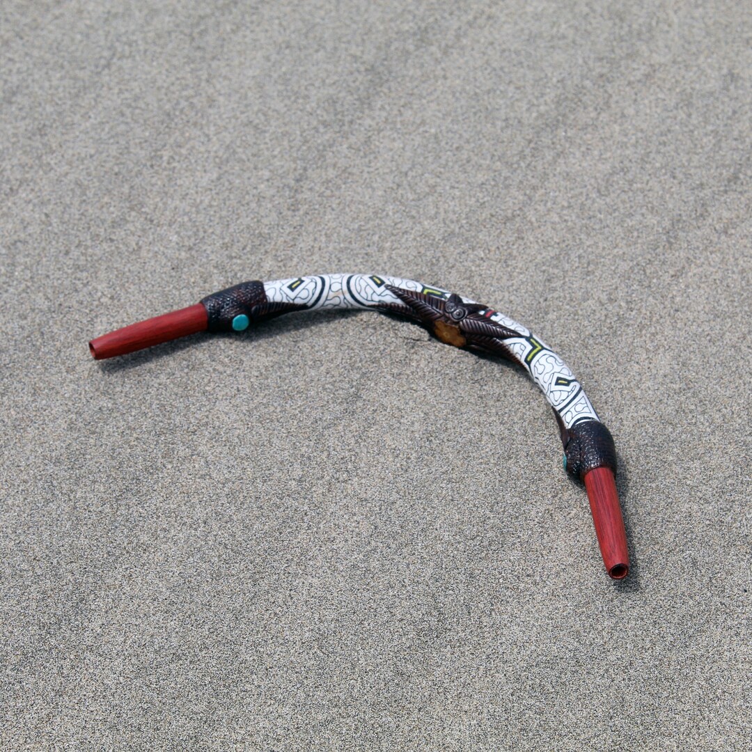 Tepi Applicator Made of Palo Sangre | Decorated With Shipibo Pattern, a ...